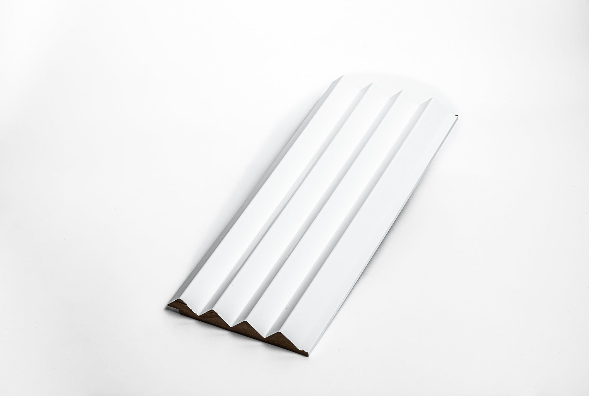 Panou Riflaj Decorativ Mdf Piramidal, Alb – Fiica Interiors